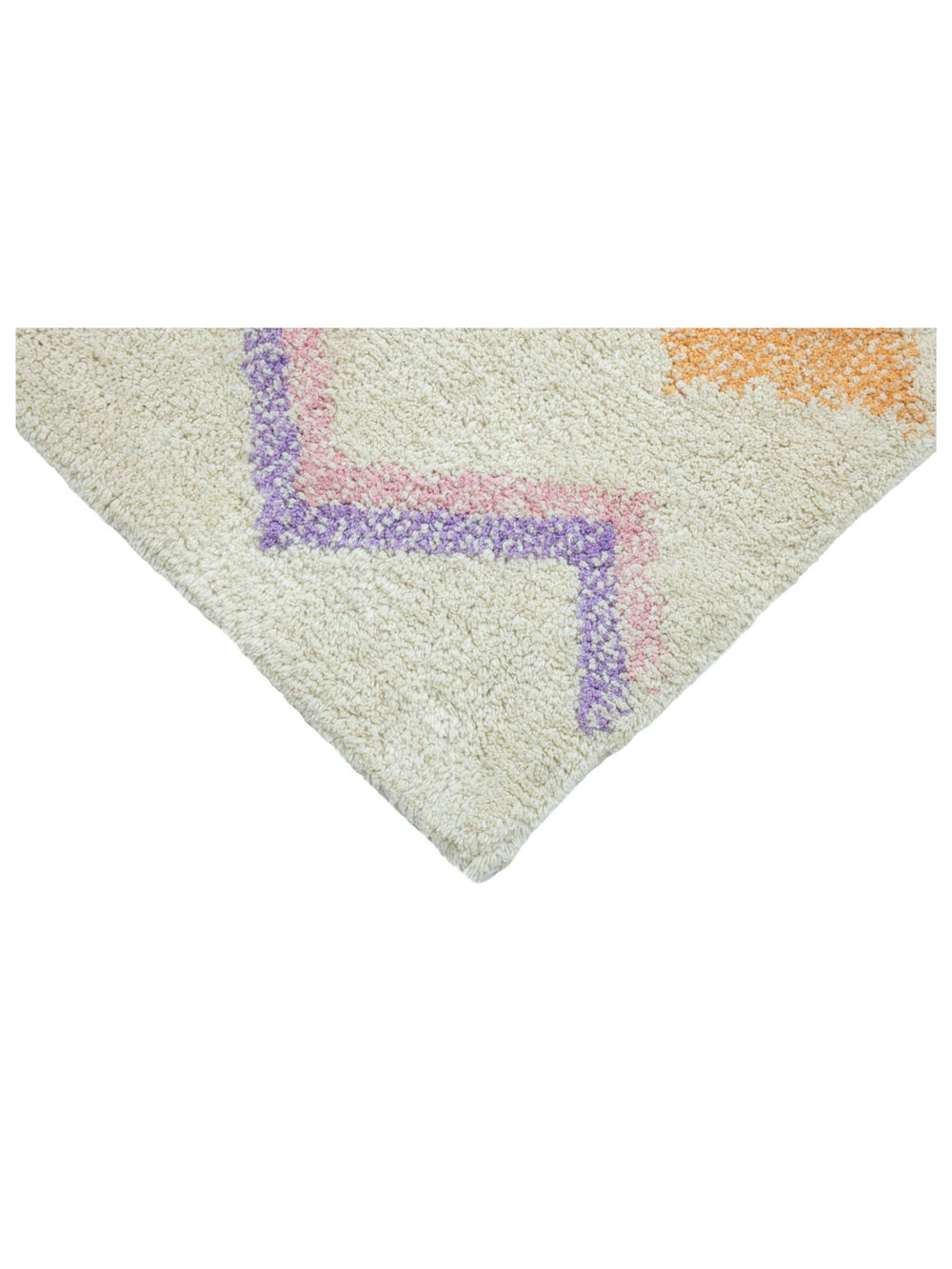 Multi Colour Diamond Kids Rug | Washable Cotton Playroom & Bedroom Rug ...