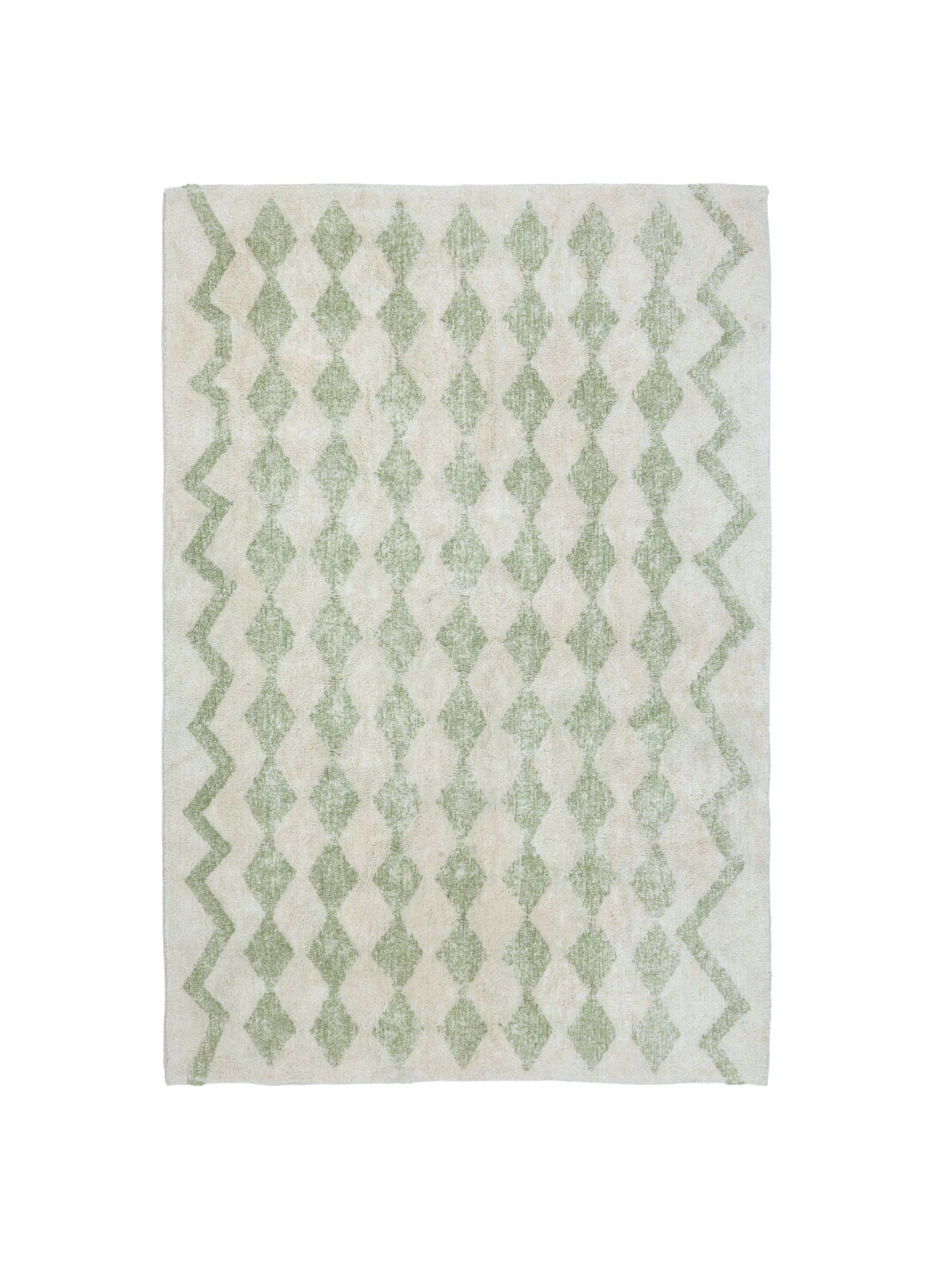 Sage Green Diamond Rug – Hunter & Nomad