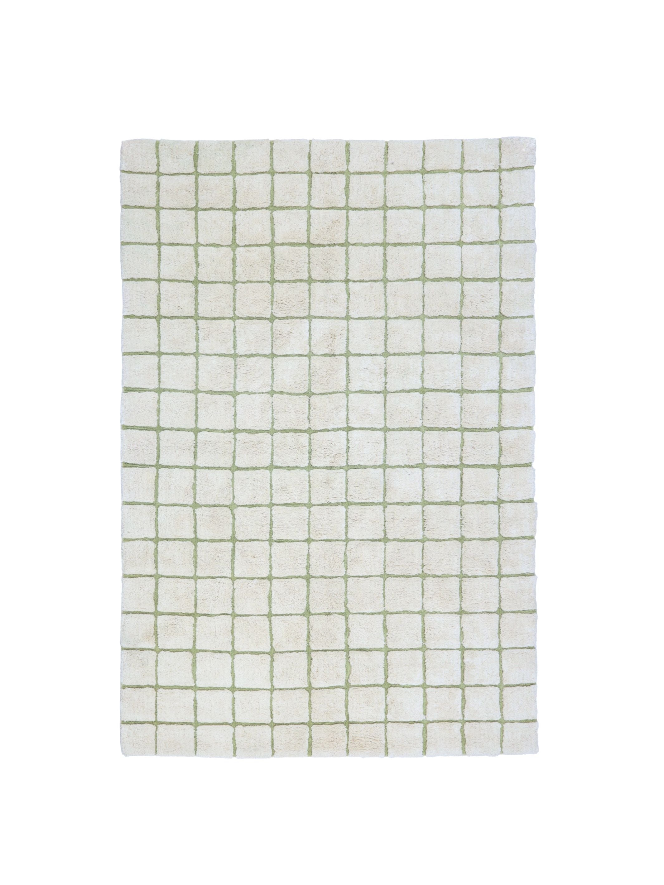 Sage Green Grid Rug – Hunter & Nomad