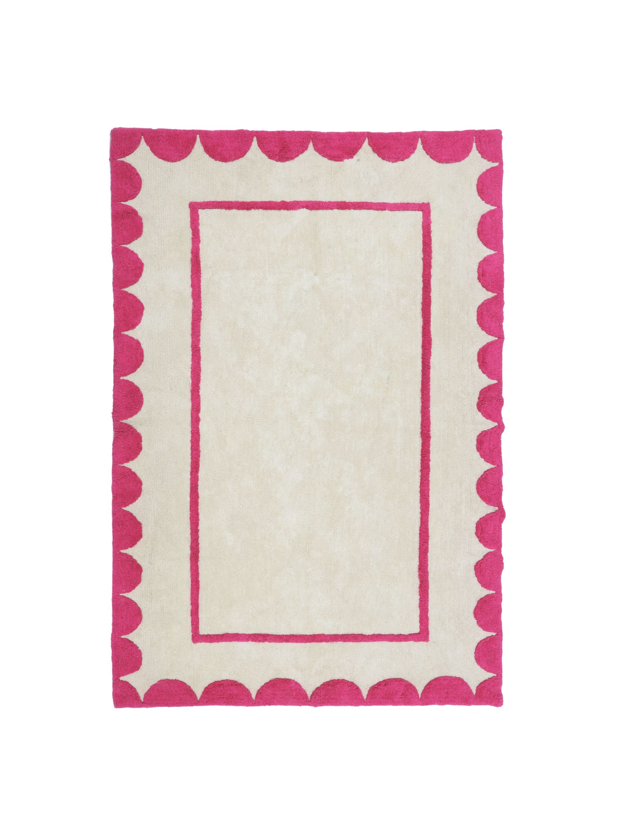 Hot Pink Scallop Rug LAST PIECE - 160x230cm – Hunter & Nomad