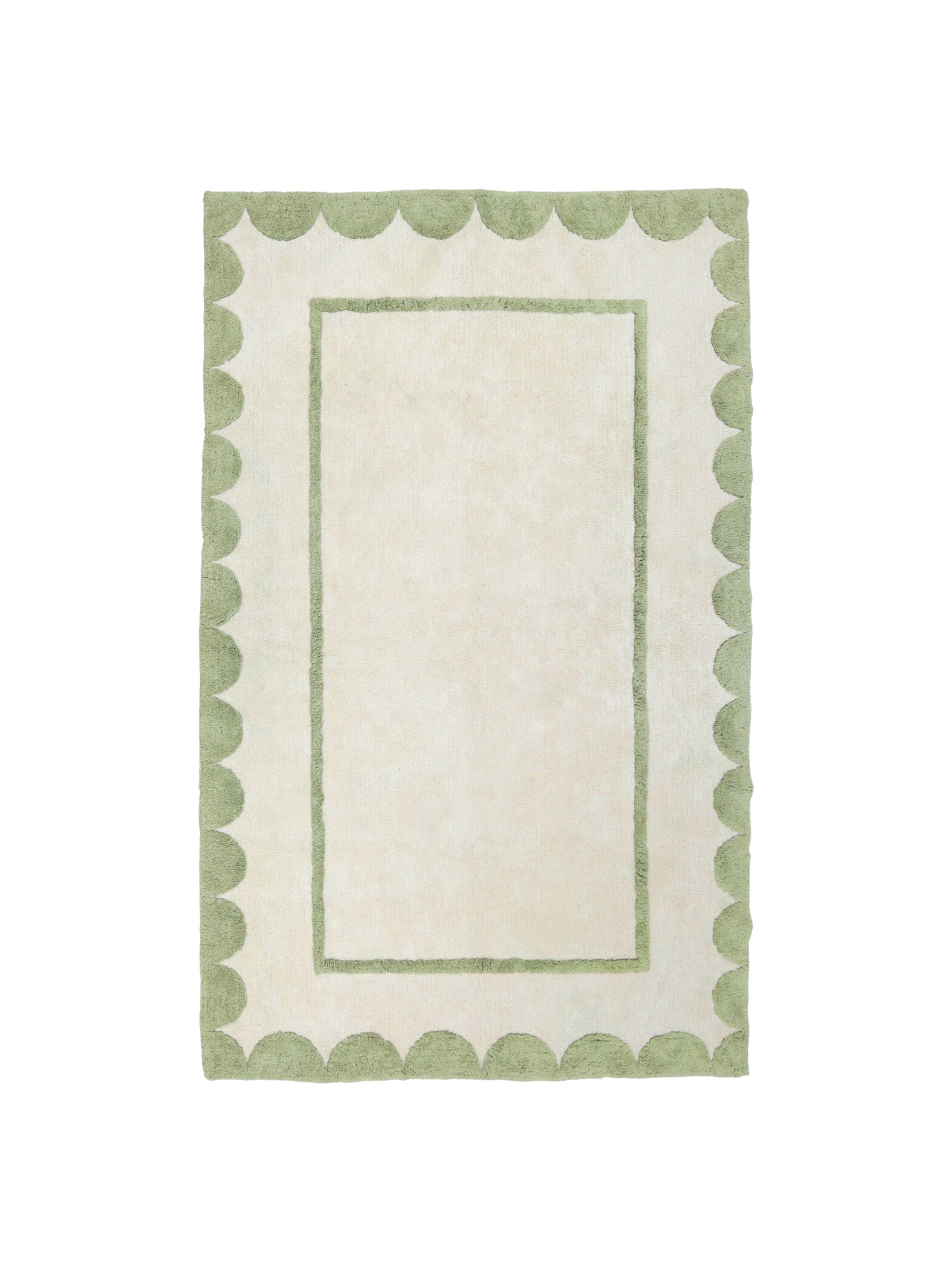 Sage Green Scallop Rug – Hunter & Nomad