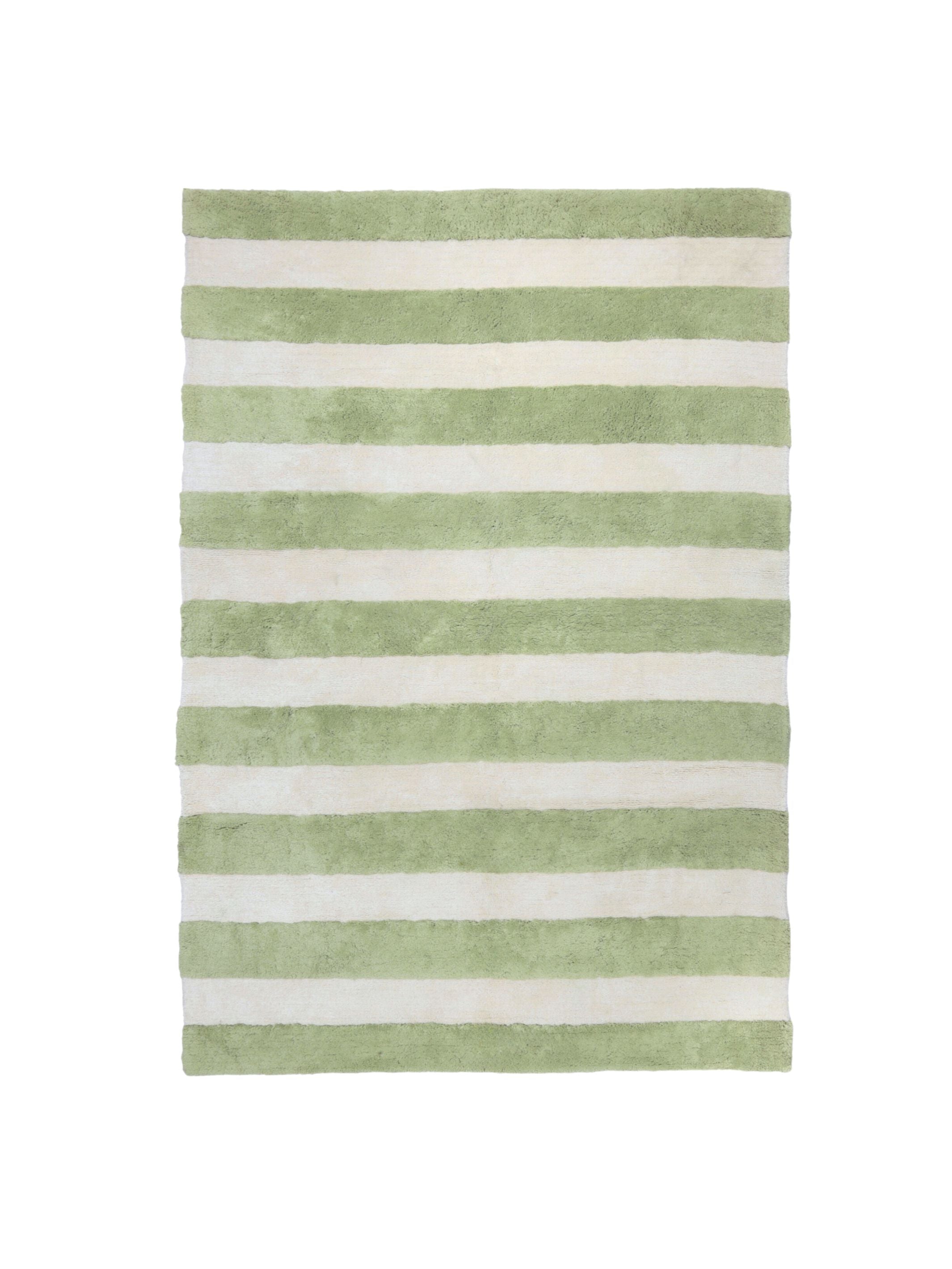 Sage Green Stripe Rug – Hunter & Nomad
